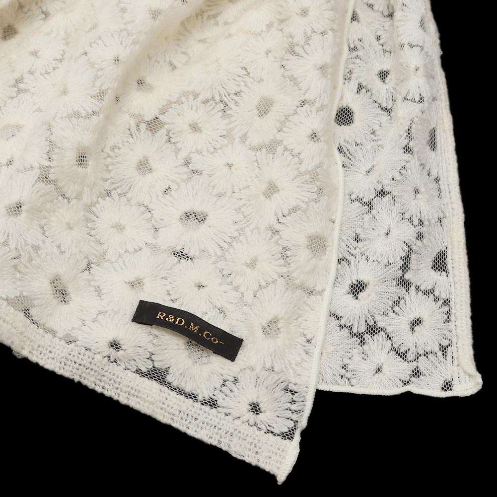 R&D.M.Co-[アールアンドディーエムコー]LACE FLOWER SCARF NO.6980